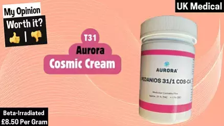 Aurora® Pedanios T31 Cosmic Cream Medical Cannabis Flower • MedBud™ UK