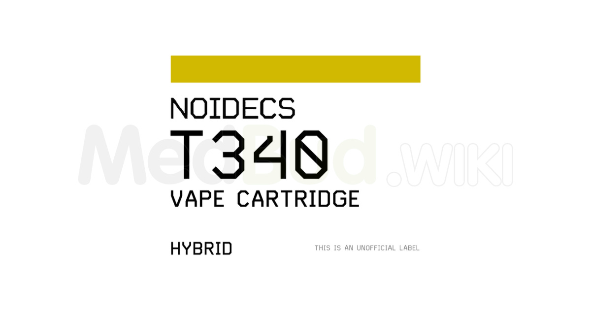 Noidecs T340 Original Vape Cartridge (Kanabo Fitment) Medical Cannabis ...