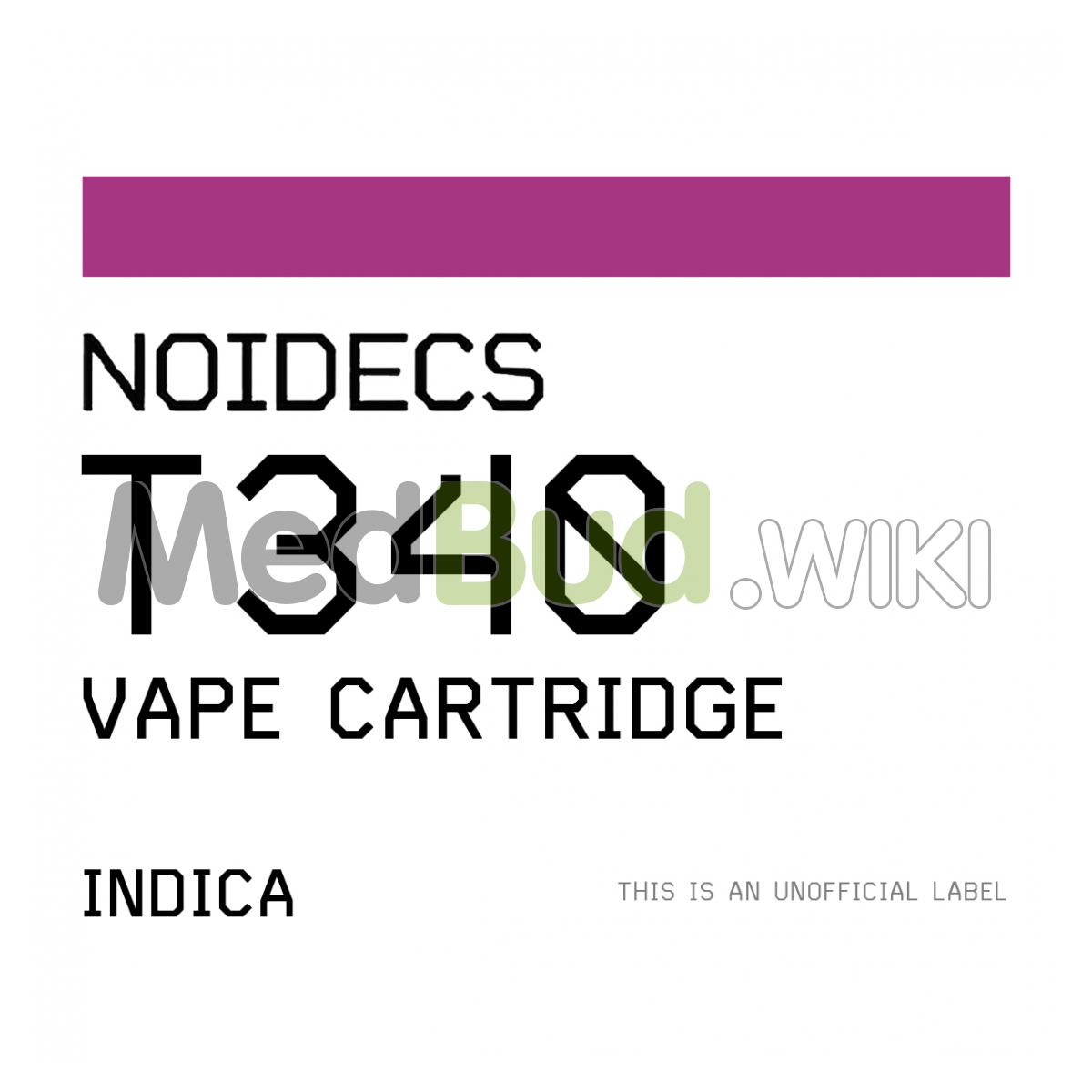 Noidecs T340 Champagne Kush Vape Cartridge Medical Cannabis • MedBud UK