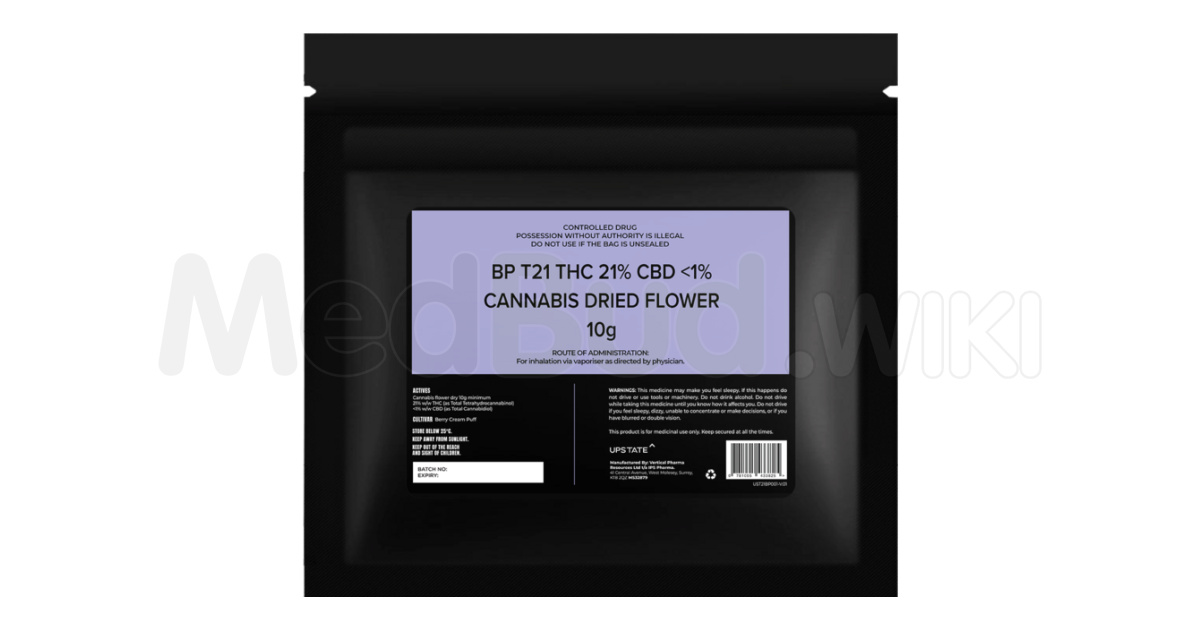 Upstate® BP T21 Berry Cream Puff Medical Cannabis Flower • MedBud® UK